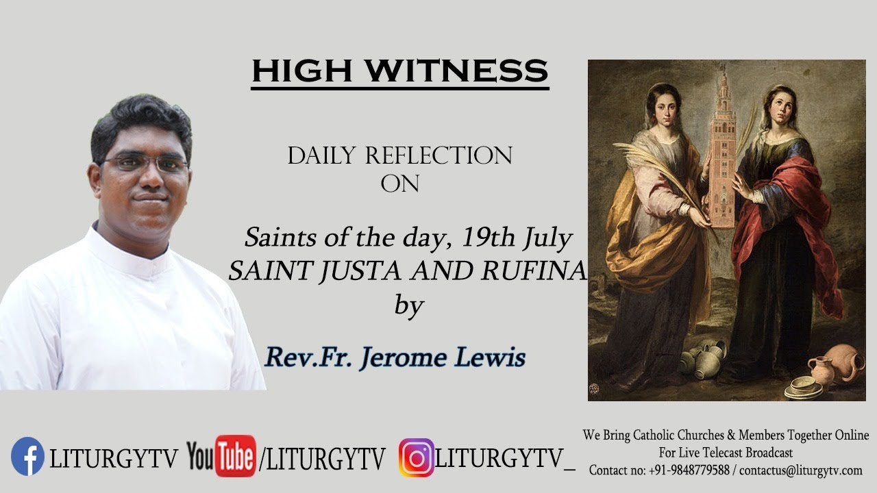 Saint of the Day A Day Dedicated to |Saint Justa and Rufina by | Fr ...