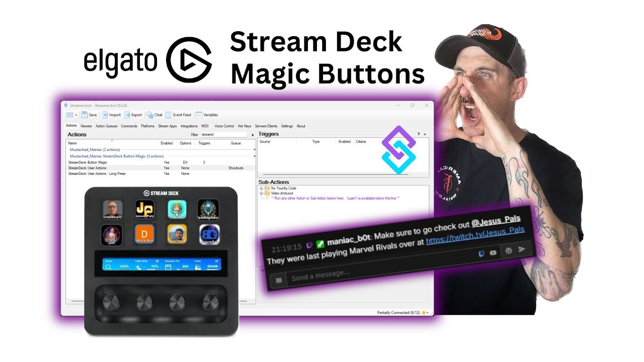 Stream Deck Buttons for User Actions with Streamer.bot - YouTube
