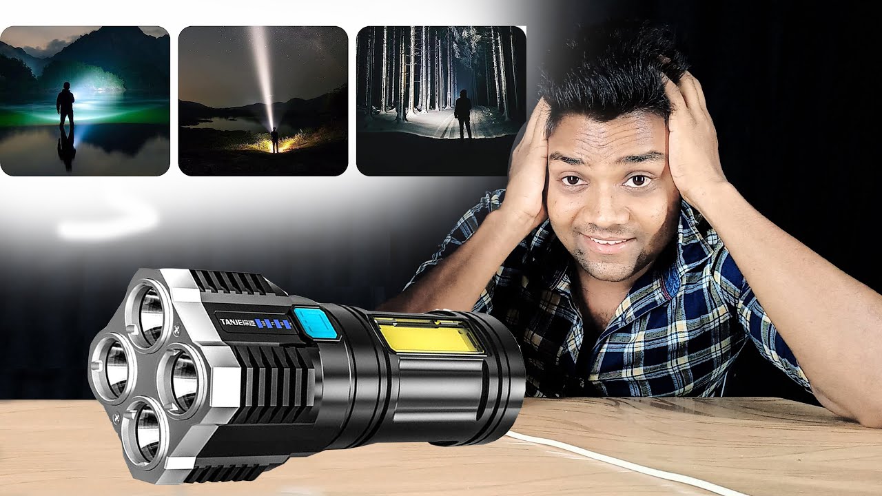 4 Led Torch Light Unboxing & Reviewing Brightest LED TORCH # ...