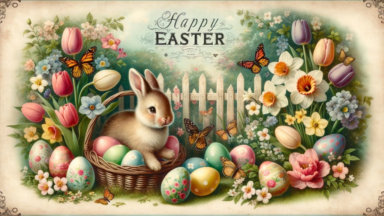 Vintage Style Easter Scenes & Calm Instrumental Jazz Background Music ...