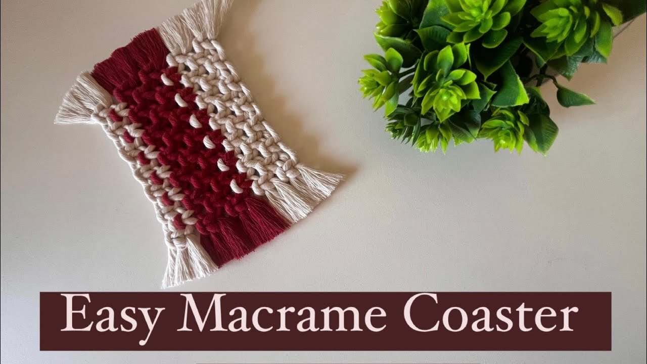 Beginner Macrame Coaster|DIY|Tutorial - YouTube