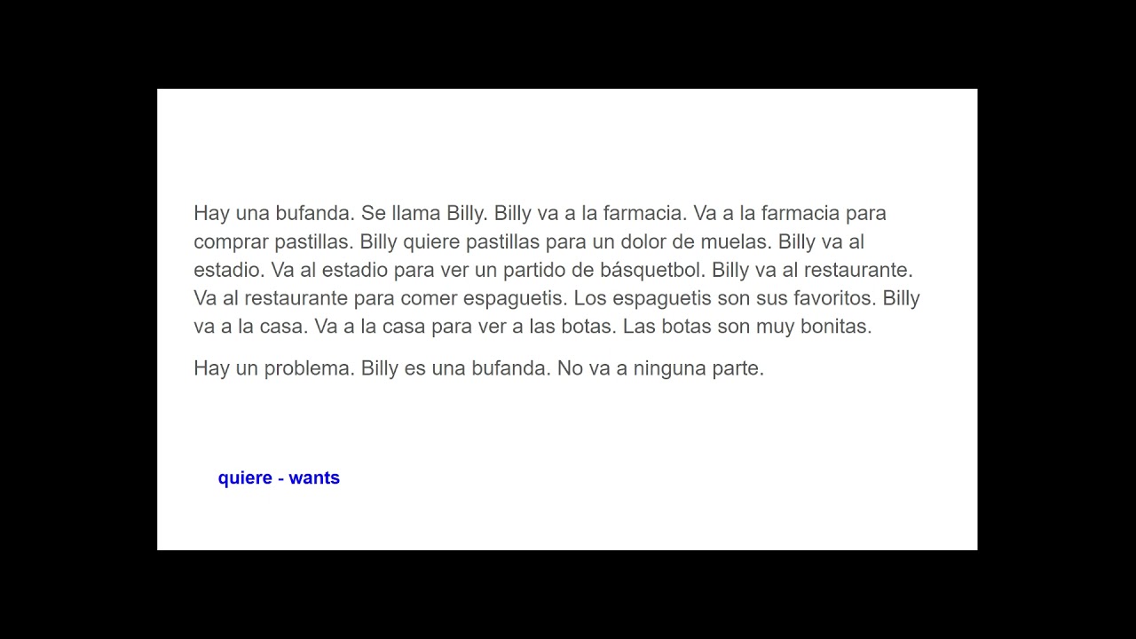 Billy la bufanda - embedded readings - Google Slides - YouTube