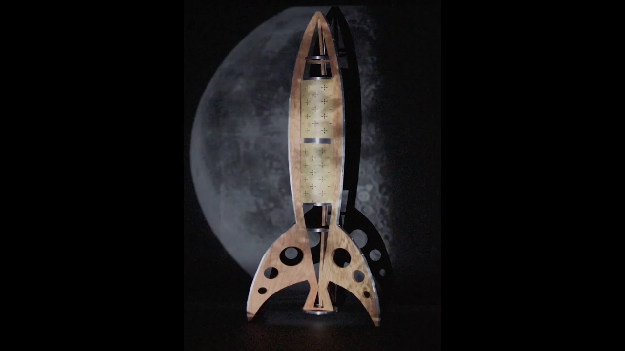 DIY Rocket lamp For Modern Makers Rockler Plywood Challenge - YouTube