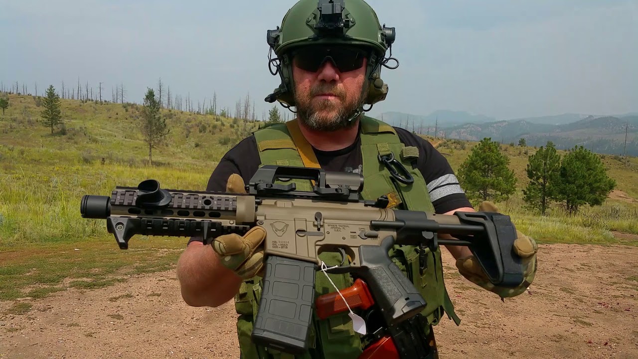 Honey Badger custom built PDW with the SBPDW Brace! - YouTube