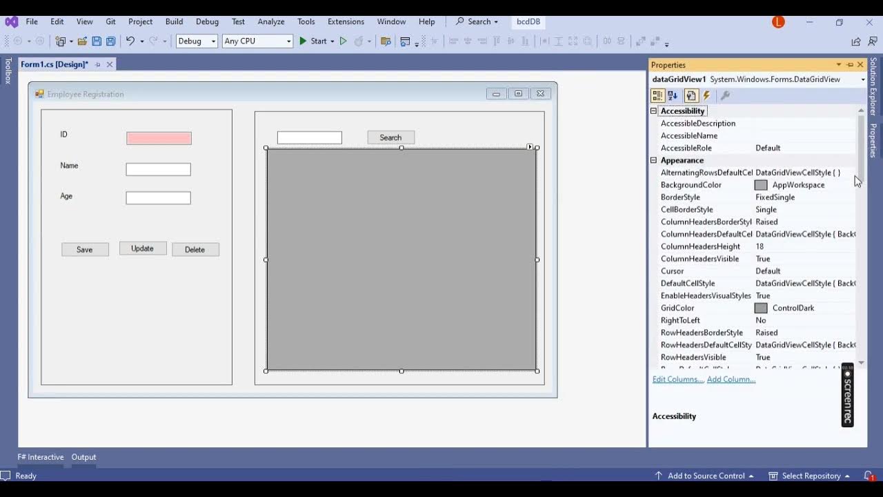 C# CRUD Application - Part 3 - Change Variable Names of Textbox - YouTube