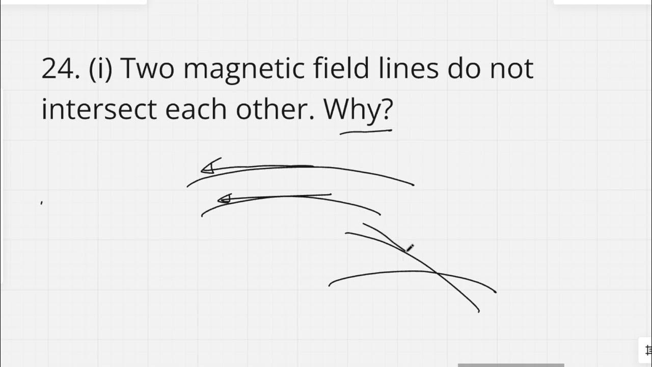 24. (i) Two magnetic field lines do not intersect each other. Why? | Class 10 Science PYQ 2024 ...