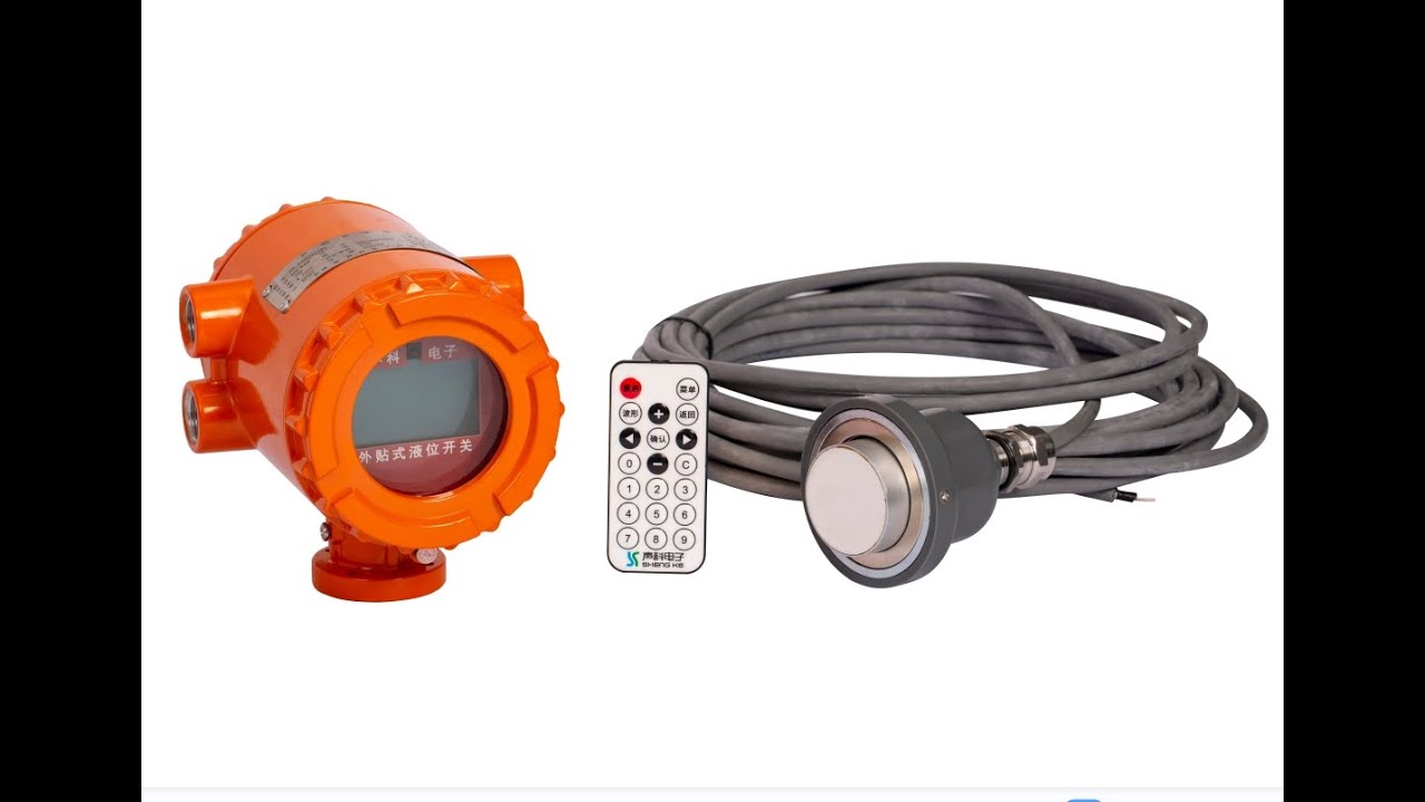 SKE non-invasive ultrasonic level switch installation - YouTube