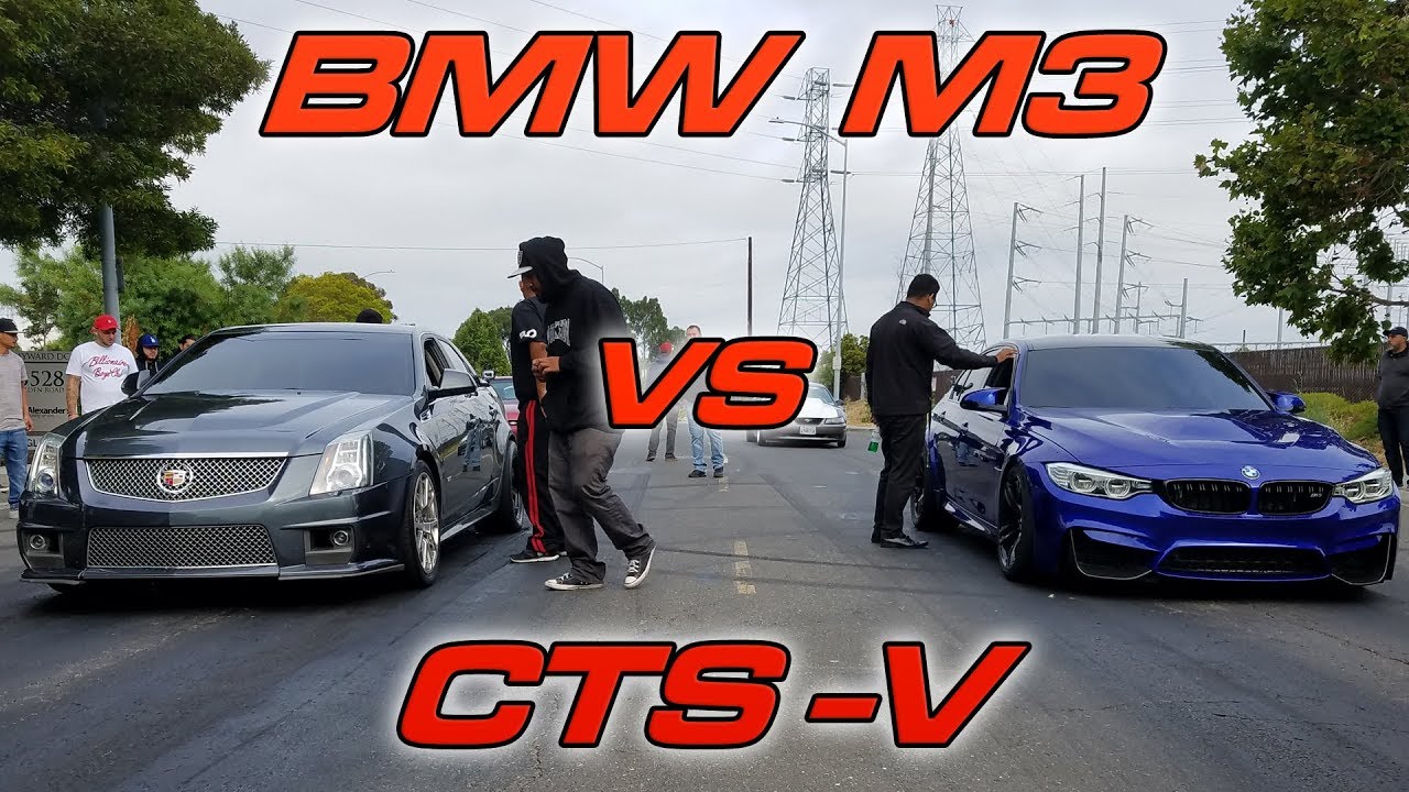 Bolt on CTS-V vs Bolt on BMW M3 - YouTube
