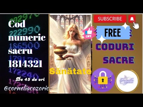 Cod numeric Sacru 1814321- cod pentru Sănătate (spus de 45 de ori ...