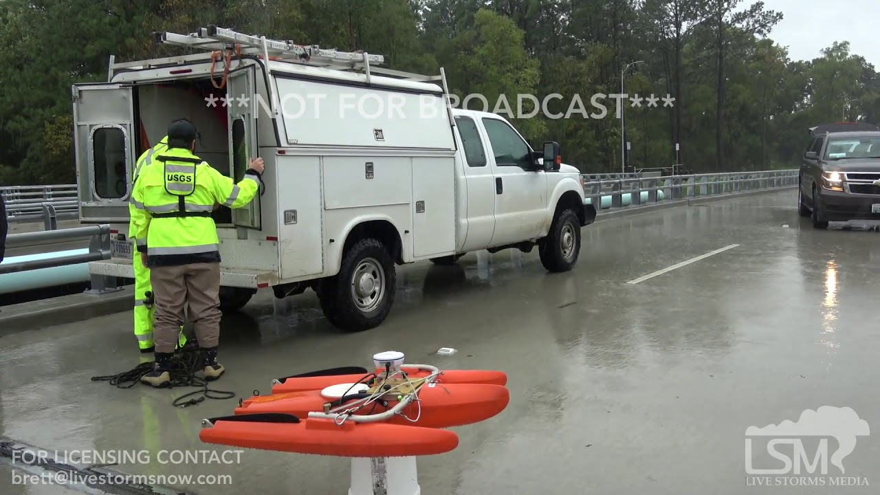 8 28 17 Houston, TX Addicks Dam USGS Measures Flow At Dam Where Water ...