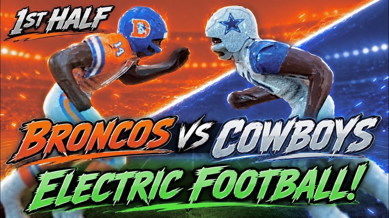 Denver Broncos vs Dallas Cowboys | Vintage Electric Football! (First ...