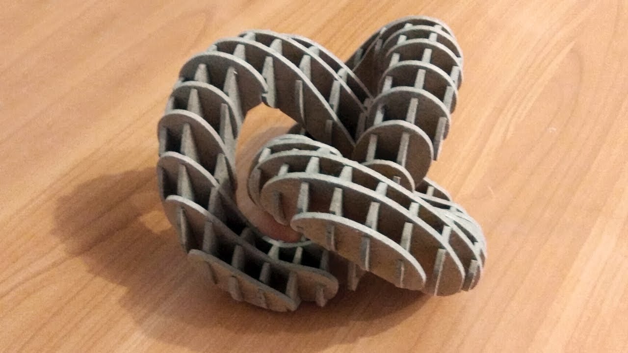 Torus knot - 3D compound scroll saw project - YouTube