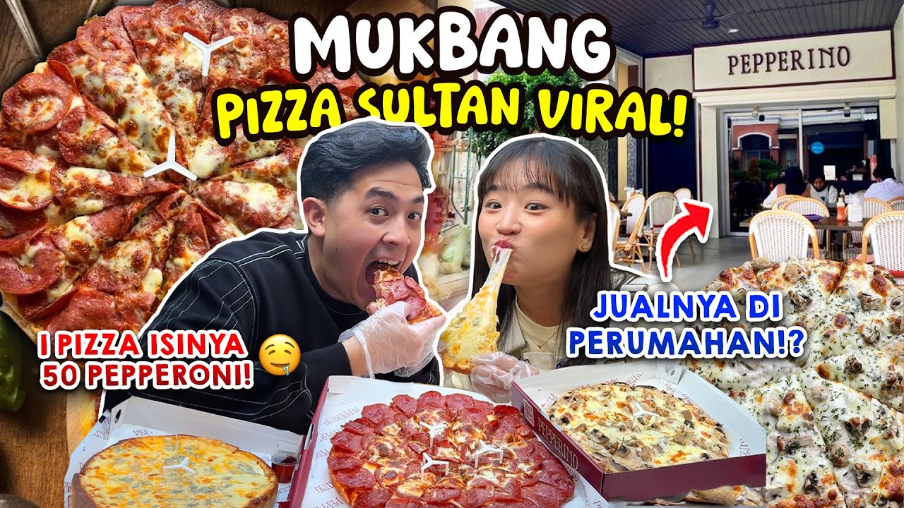 MUKBANG PIZZA SULTAN VIRAL!! TOPPING SEGUNUNG, JUALAN DI PERUMAHAN!? | JEROME HARUKA VLOG - YouTube