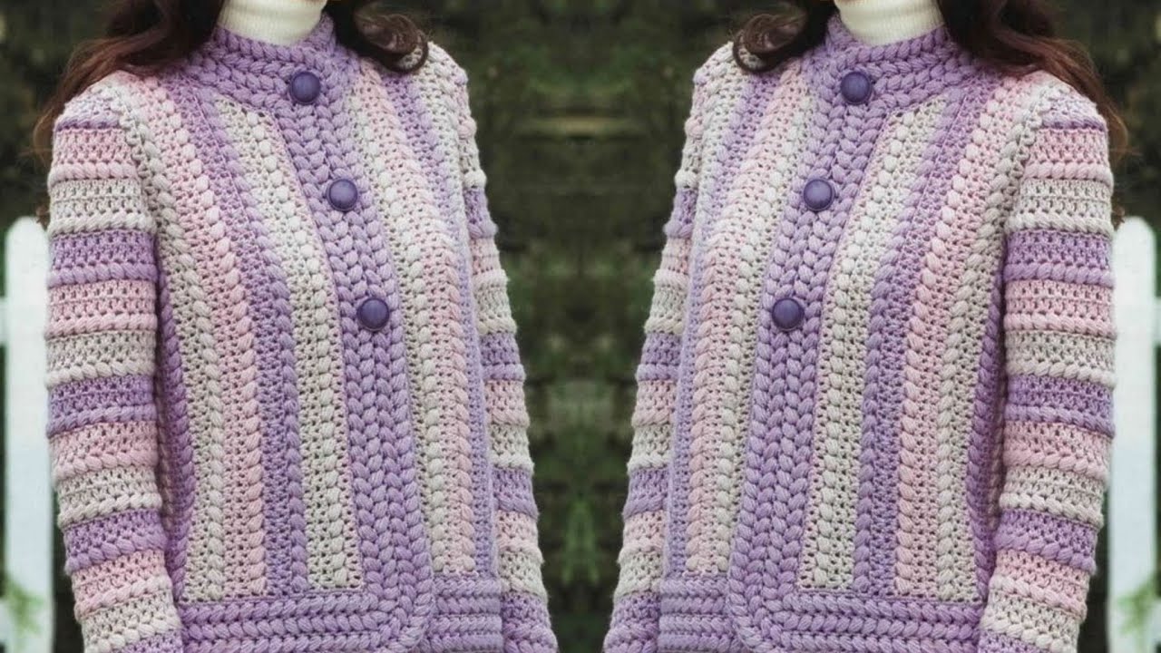 Super Easy Crochet Women Sweater Top Jacket pattern - YouTube