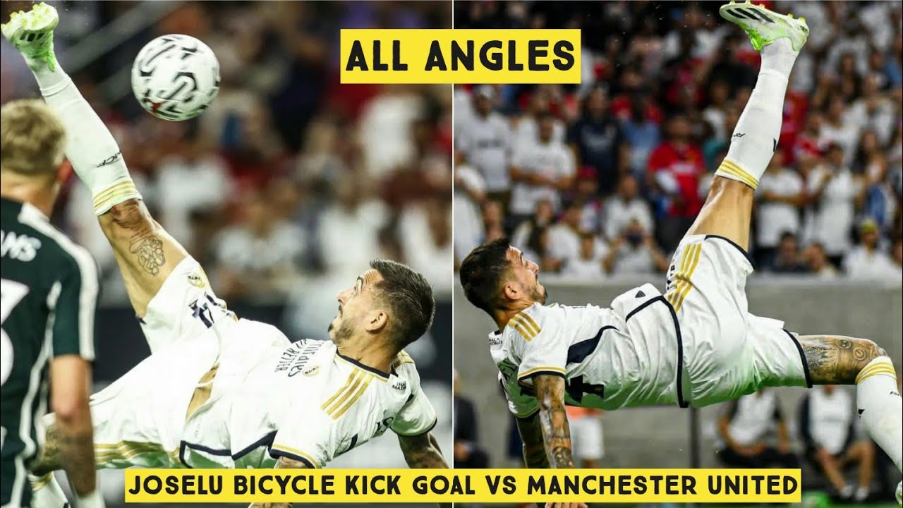 😍 Joselu Bicycle Kick Goal vs Manchester United | All Angles - YouTube
