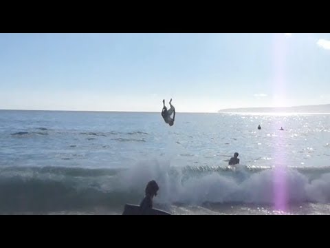 Triple Front Flip Off Skimboard - YouTube