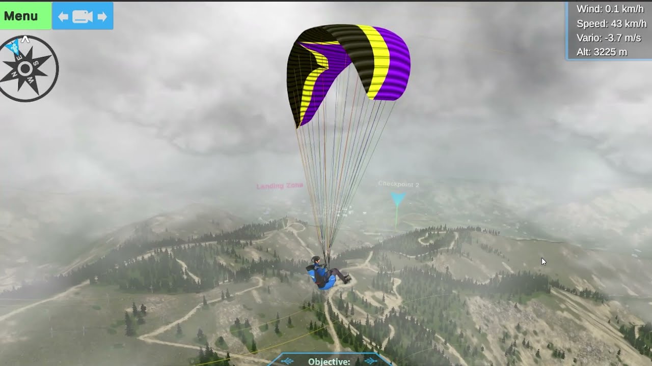 Glider Sim - Fully Volumetric Clouds - Paragliding - YouTube