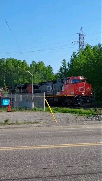 NICE K3L AS MARKER LIGHT C44-9W 2205 LEADS THE SUDBURY LOCAL! #trains #canadiannational # ...