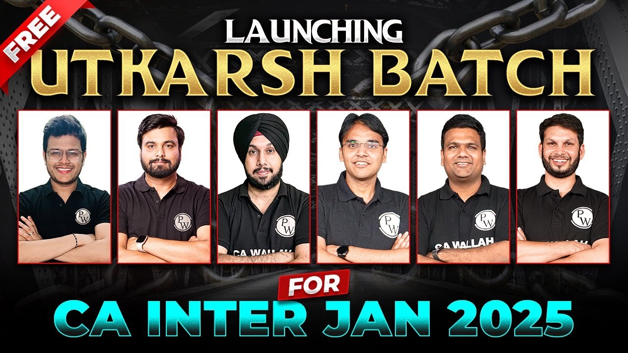 CA Inter Jan 2025 Free Utkarsh Batch Launch 🔥🔥 | Know Complete Details ...