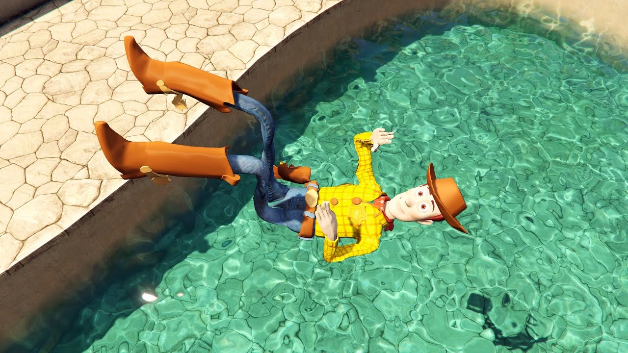 GTA 5 Water Ragdolls WOODY Jumps/Fails ep.10 (Euphoria Physics | Funny ...