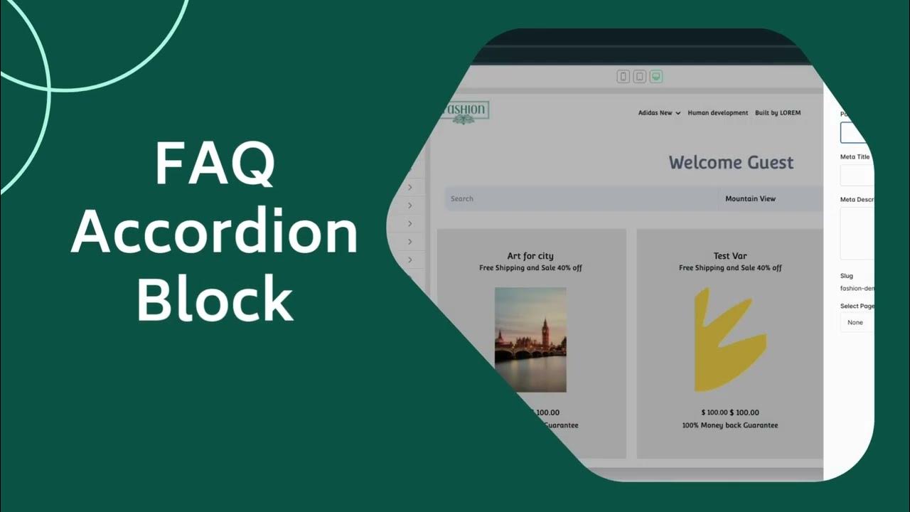 How to Create an FAQ Page with Accordion Blocks in Tradly Editor - YouTube
