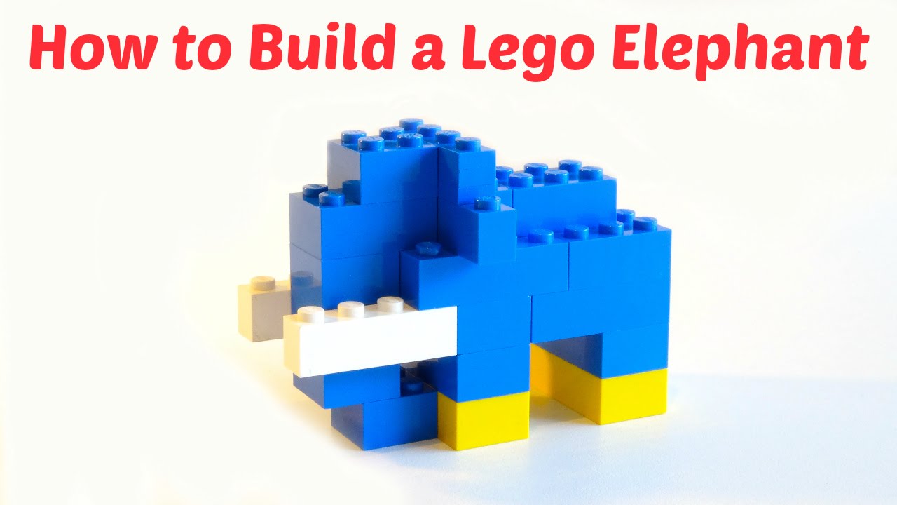 HOW TO BUILD A LEGO ELEPHANT TUTORIAL - YouTube