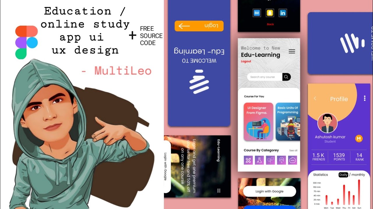 Designing a Education App | UI UX SPEED DESIGN in Figma | Multileo ...