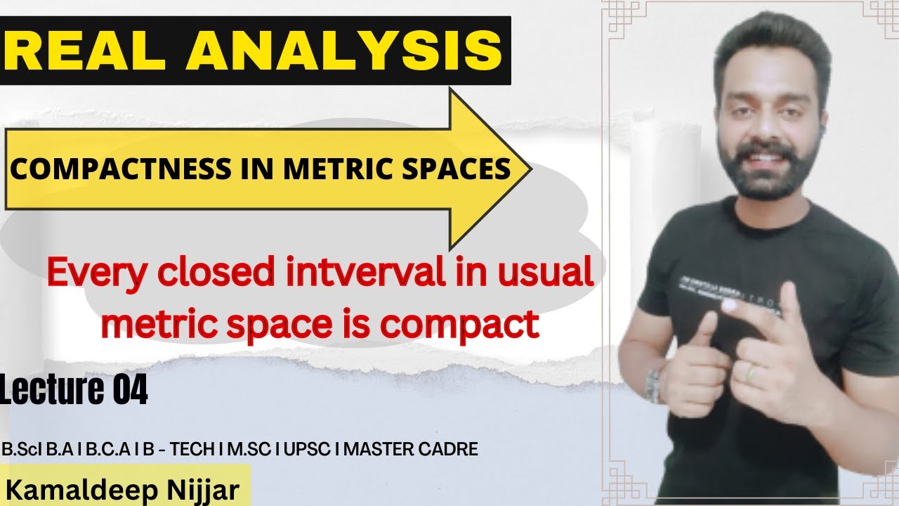 Every closed interval in usual metric space is compact I Usual Metric ...