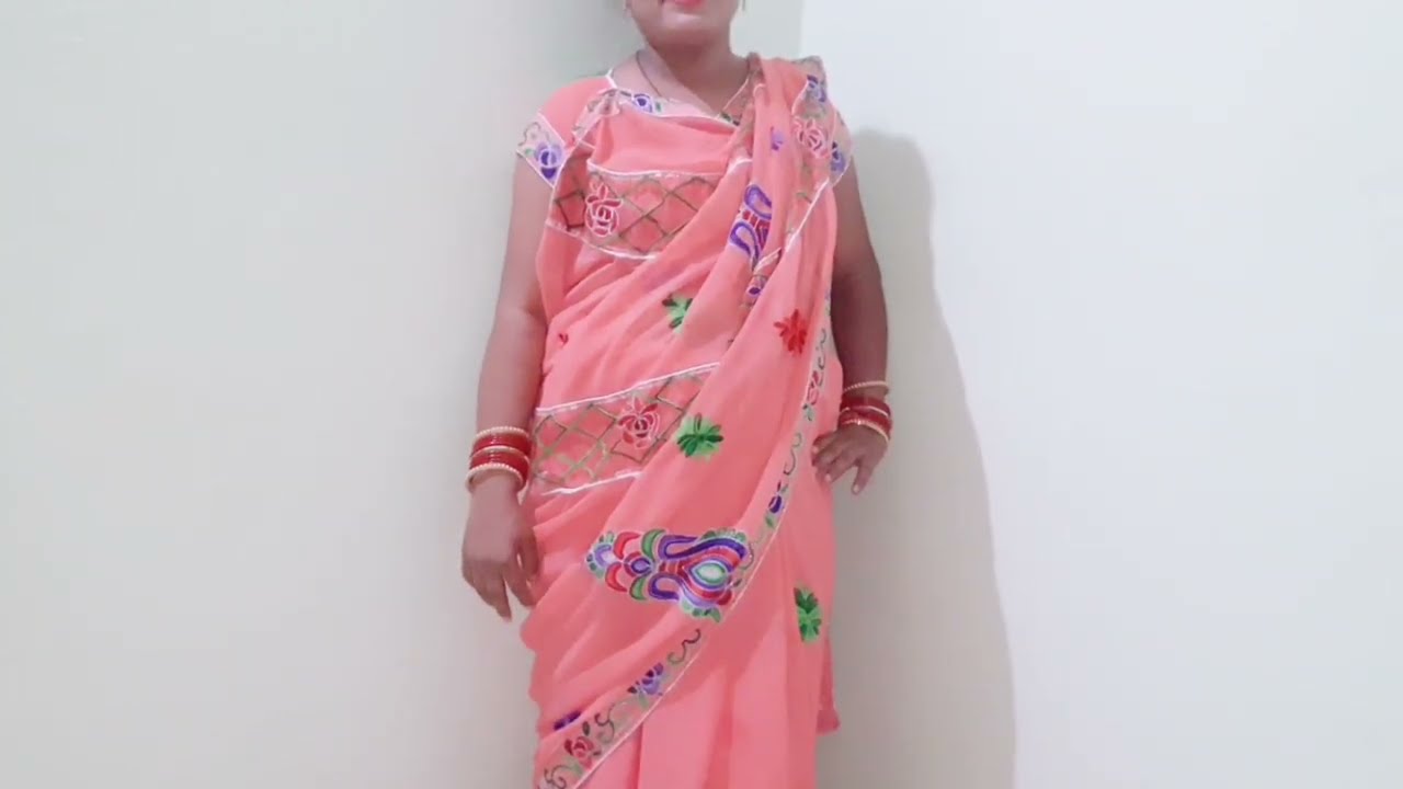 silk gorget saree how to wearing new style vlog || gorget saree draping ...