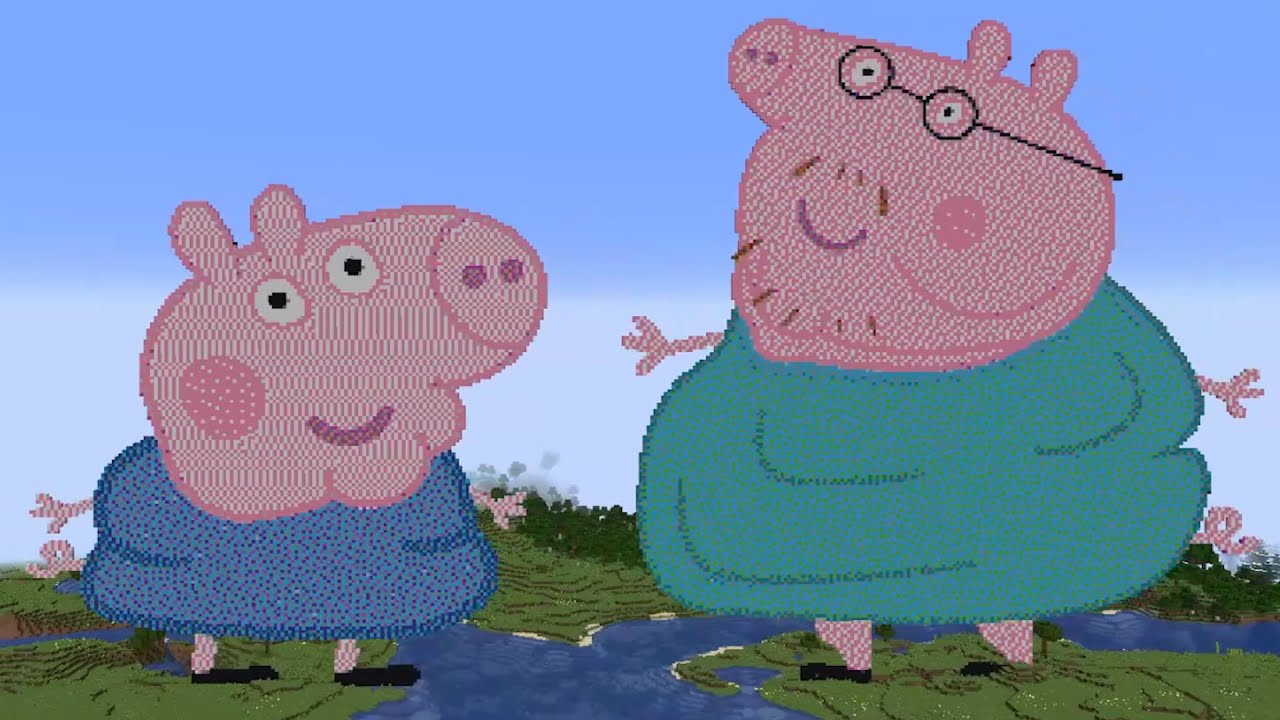 Fat Peppa Pig Family (in Minecraft) - YouTube