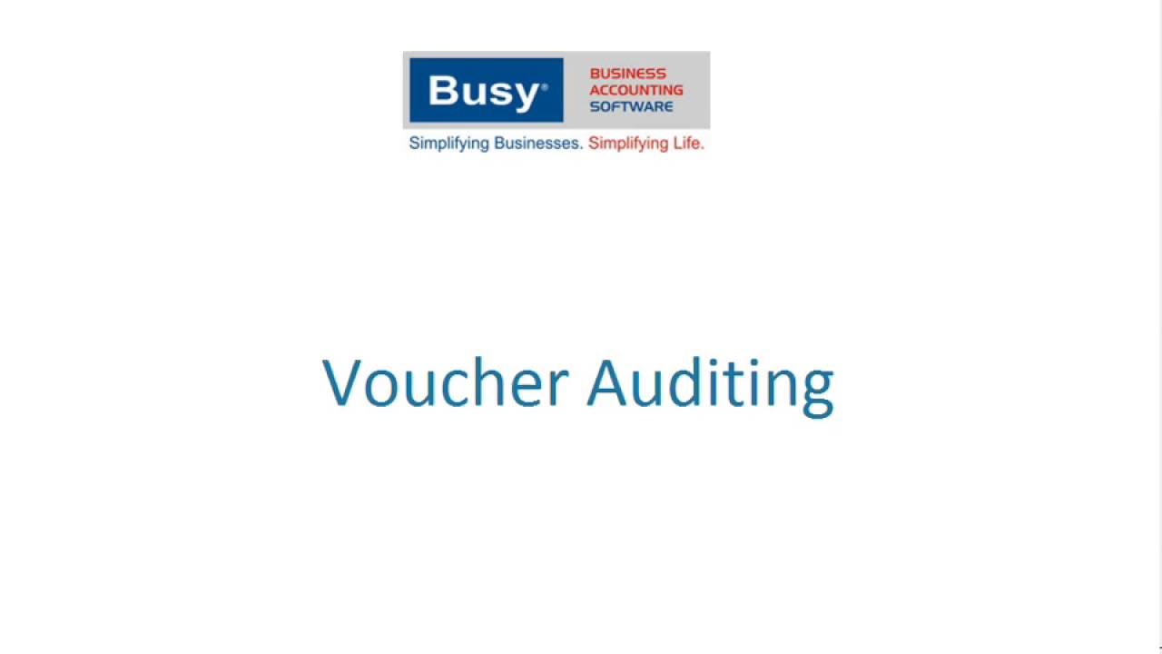 Voucher Auditing in BUSY (Hindi) - YouTube