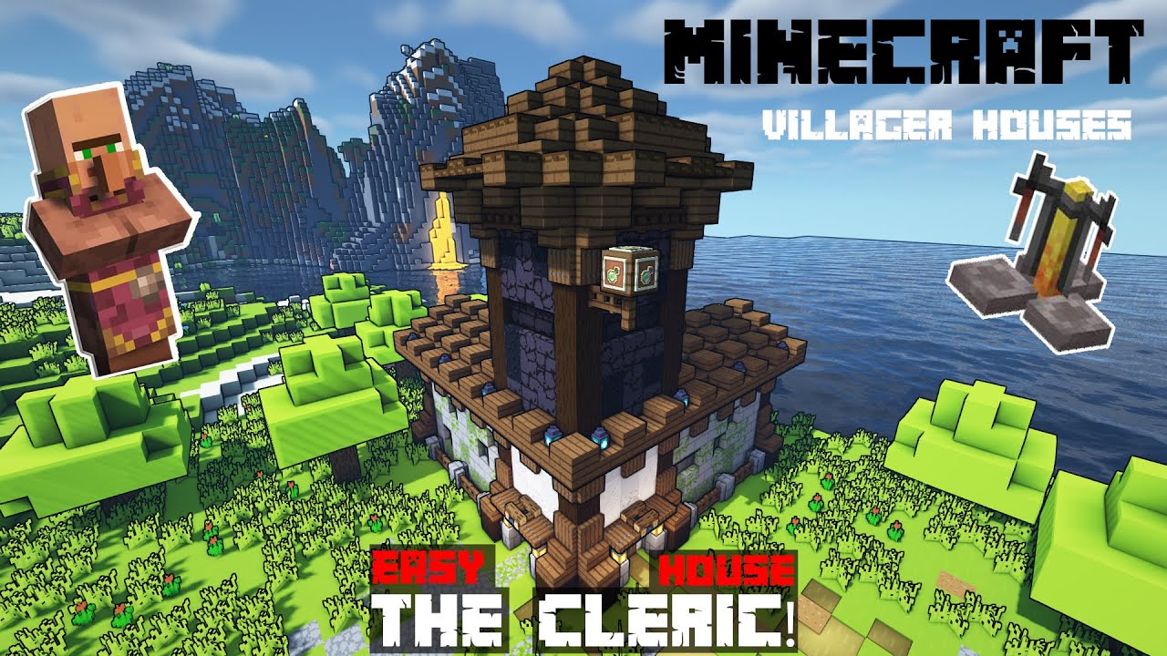 Minecraft | CLERIC'S HOUSE | with small NETHER WART FARM | Villager ...
