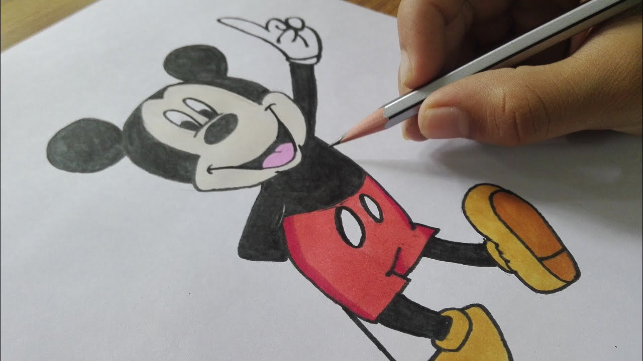 How to draw micky mouse |simple drawing--ANOOPss ART - YouTube