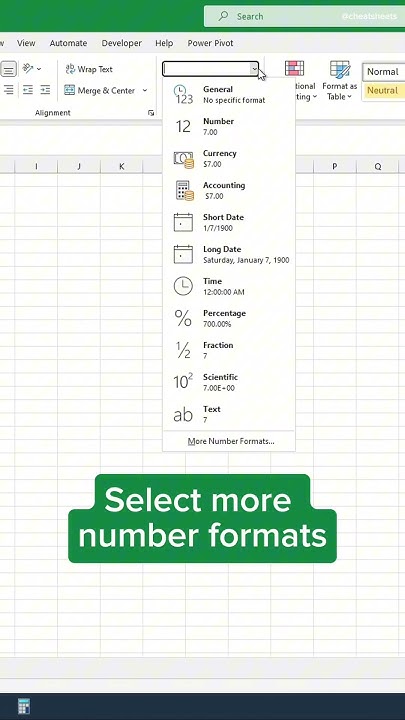 Custom # Format in Excel‼️ #excel - YouTube