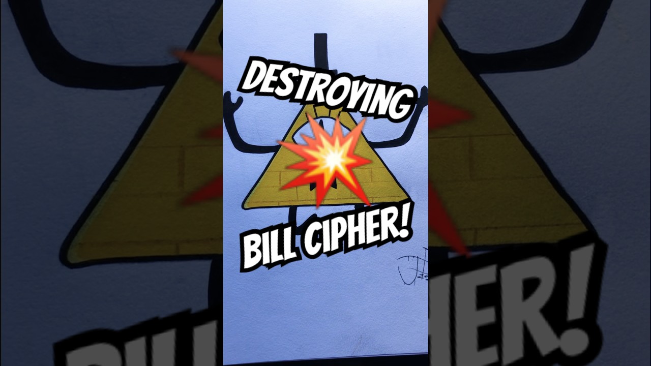 Destroying My Drawing Of Bill Cipher With Posca Markers #gravityfalls # ...