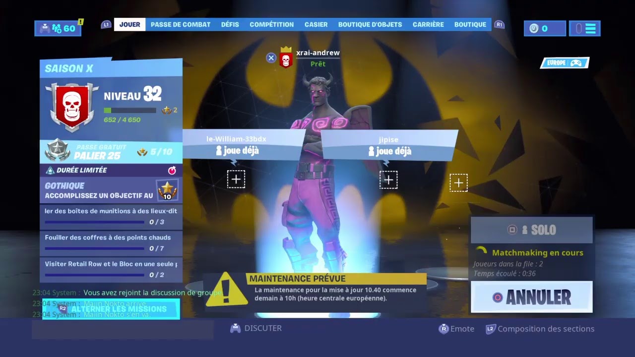 LIVE*{FORTNITE} avec le vrai majin nokto - YouTube