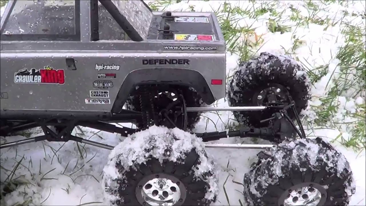 Rc Hpi Crawler King 6x6 project, testing on the snow and hills - YouTube