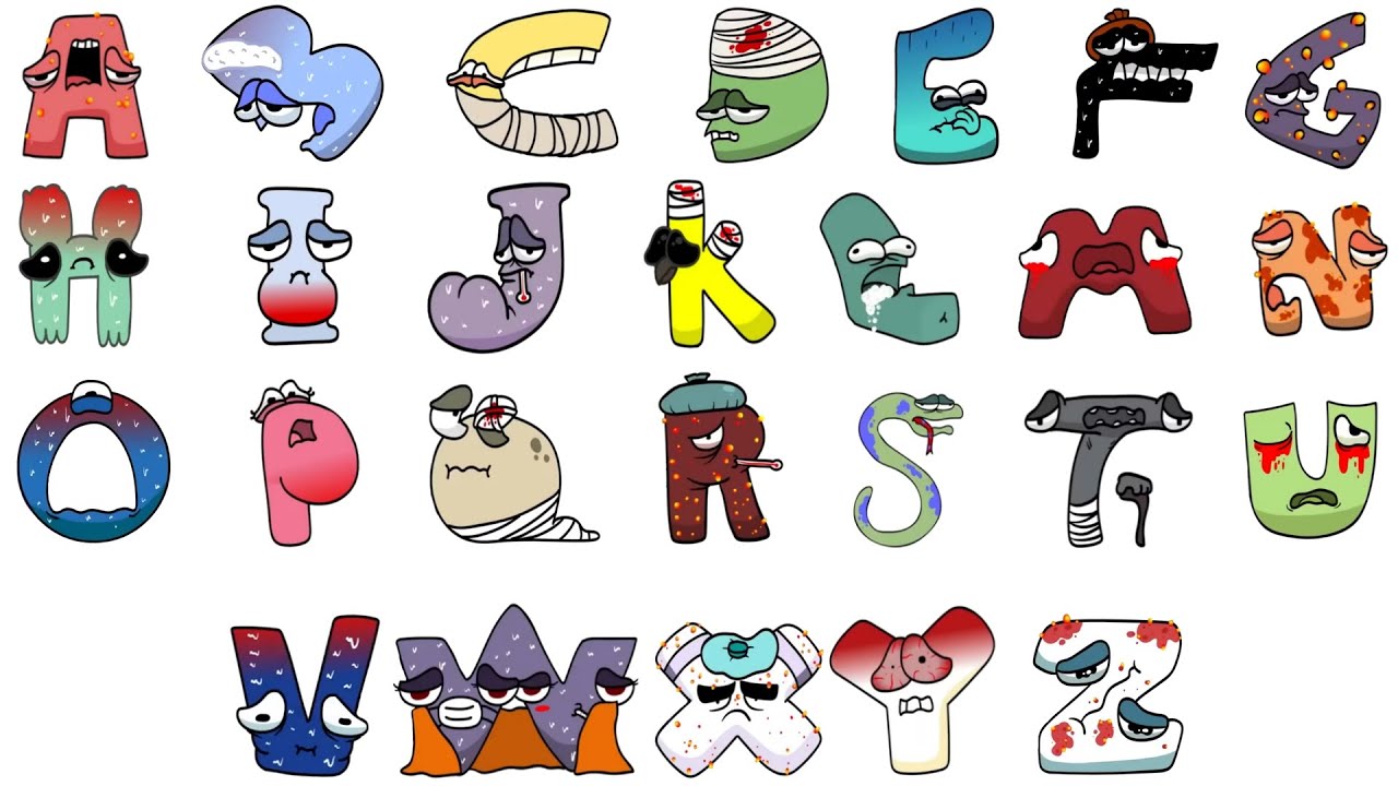 ALPHABET LORE but everyone is all SICK || Alphabet lore but different ...