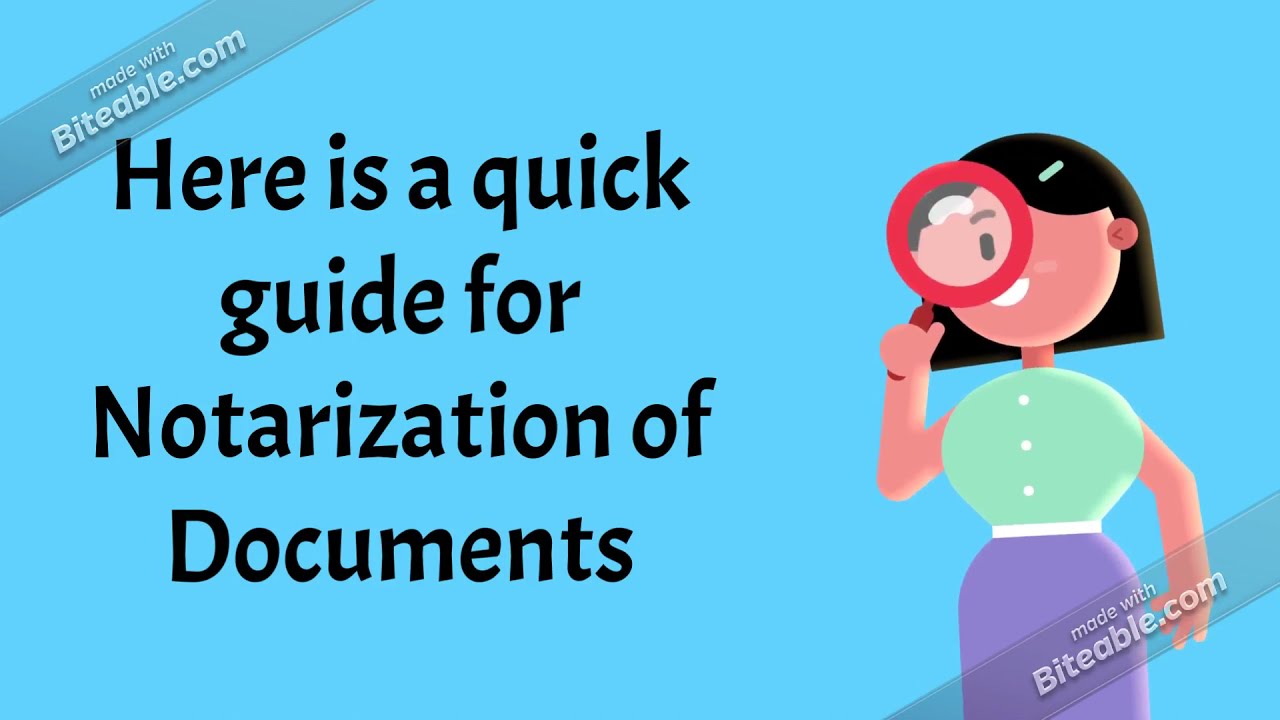 Quick Guide for Notarization of Documents - YouTube