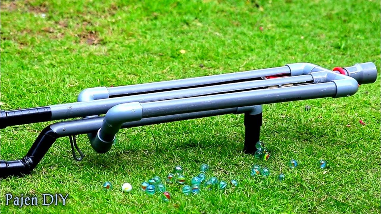 DIY Slingshot - Super Powerful PVC Slingshot - YouTube