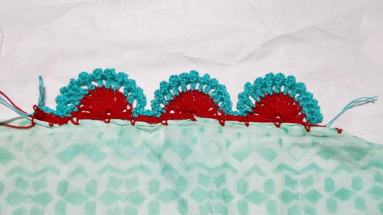 #26 easy Crochet lace/ কুশিকাটার কাজ/krosha designs/saree kuchu designs ...