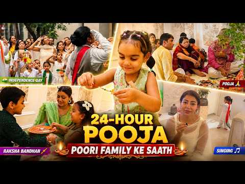 Our Whole Family Came Together For This 24 Hour Puja 🙏🏻 | Independence Day Vlog  | Debina Decodes |