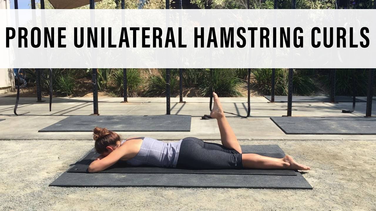 Prone Unilateral Hamstring Curls - YouTube