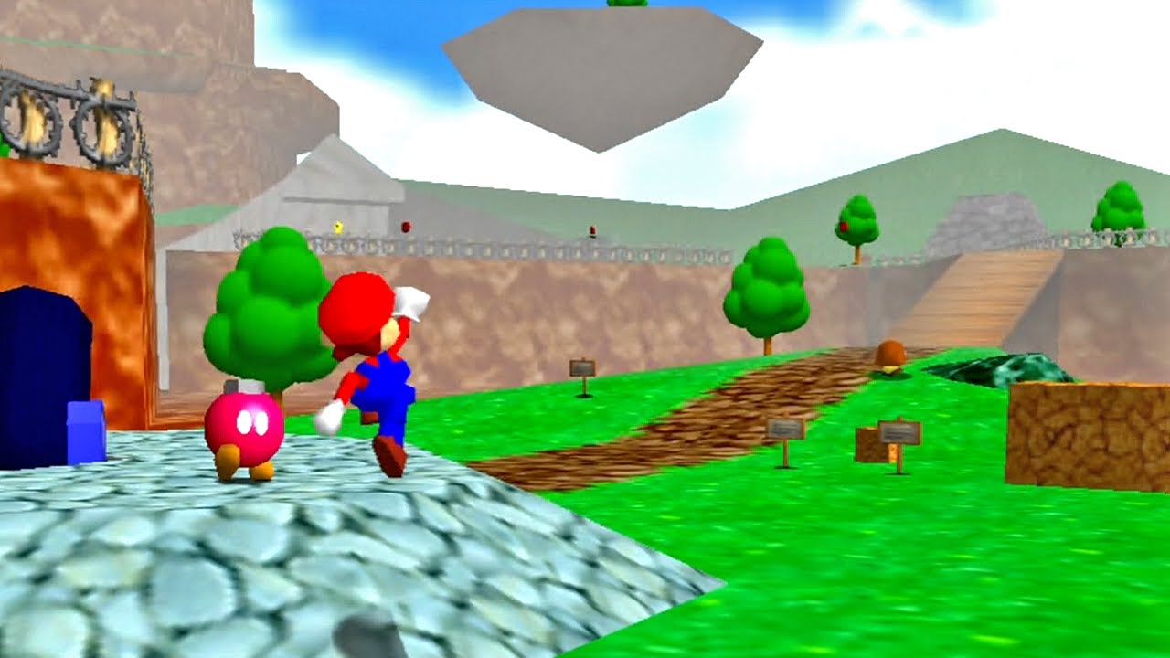 Super Mario 64 100% Walkthrough Part 1 - Bob-omb Battlefield - YouTube