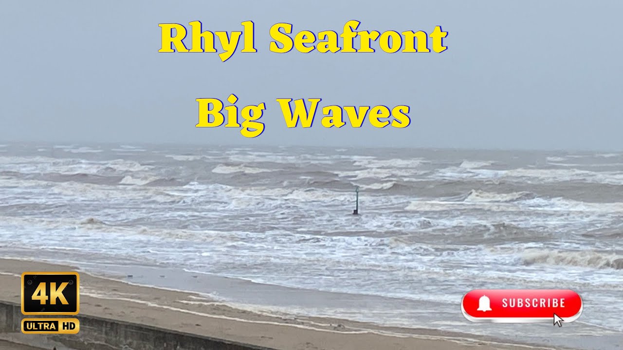 Rhyl Seafront BIG WAVES | ROUGH SEA | 02/12/24 | - YouTube