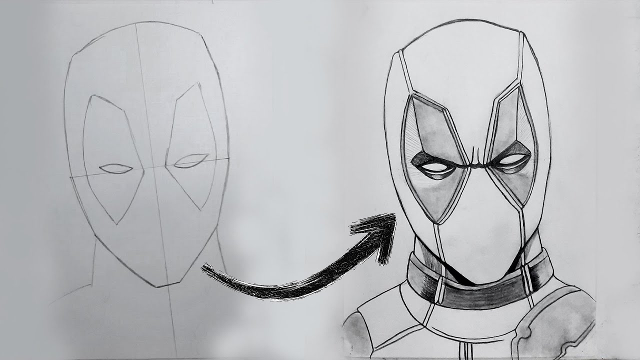 How to Draw Deadpool | Deadpool drawing easy | drawing tutorial for ...