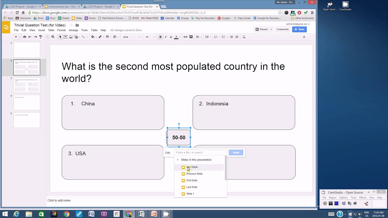 Creating a Game Show Using Google Slides Part 2 - YouTube