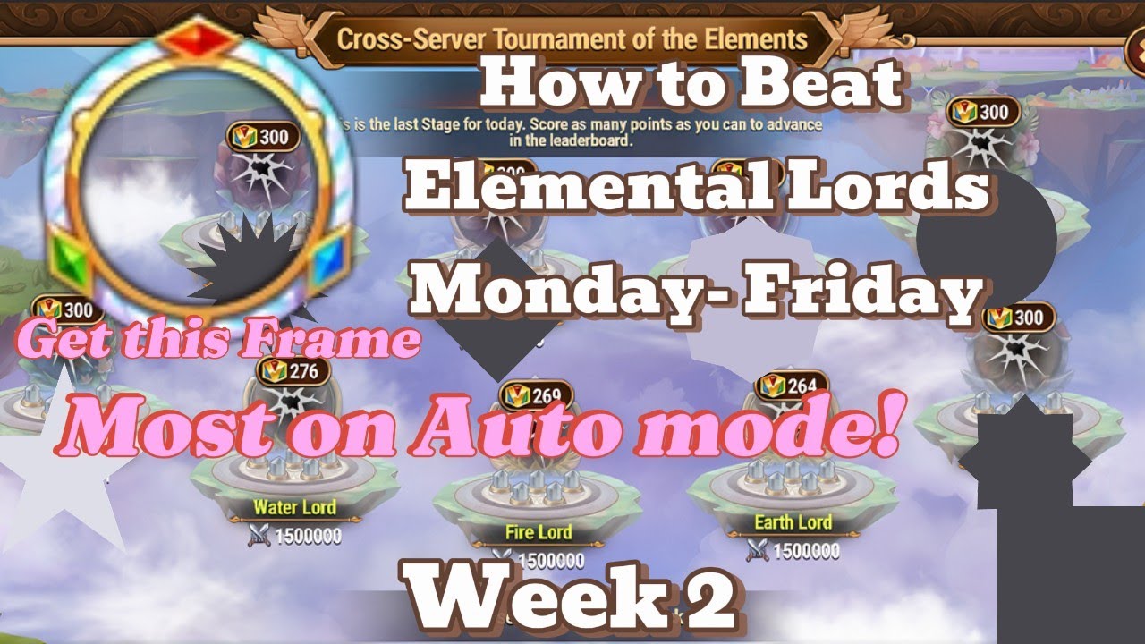 How to defeat Water Earth Fire Lord on auto Week 2! Hero Wars - YouTube