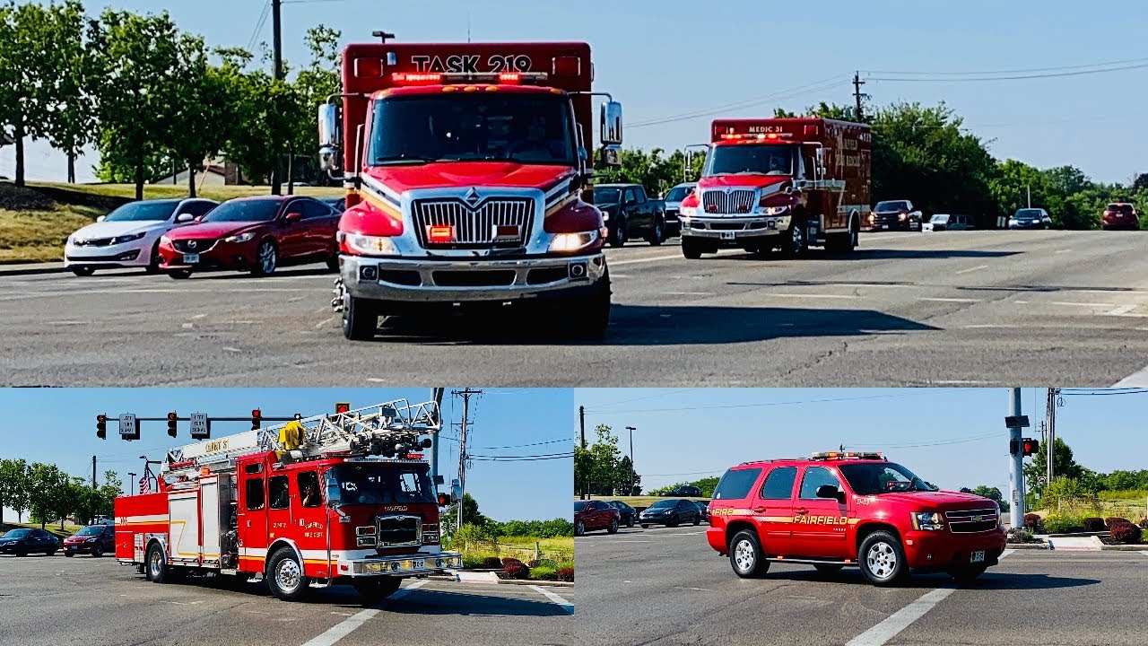 Quint 31, Medic 31, ALS 31 Responding to Hospital with Task 219 - 6/9 ...