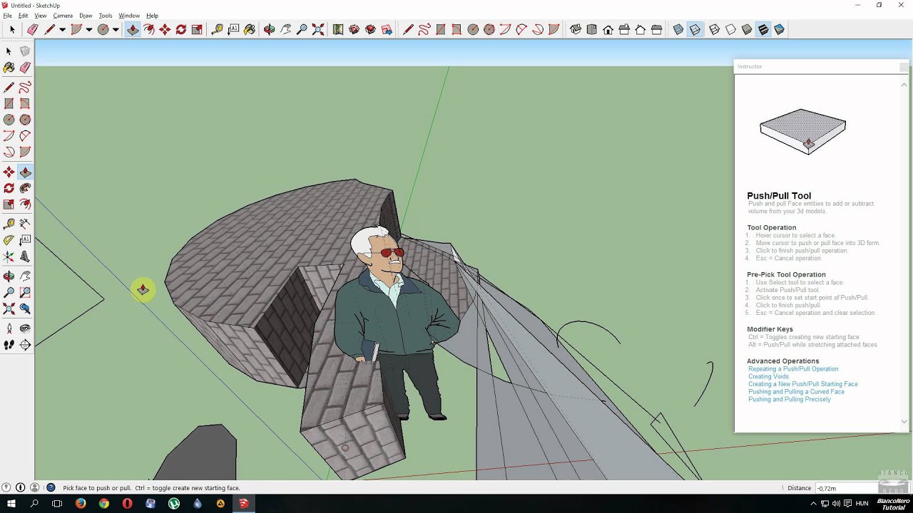 19 - SketchUP program Draw, Tools, Window beállításai - YouTube